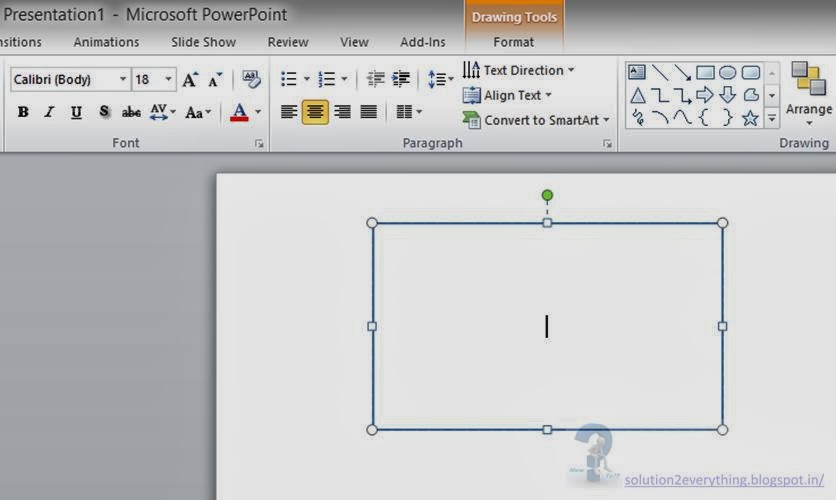 How to use a Shape as a Text Box in Microsoft Powerpoint? - How to??