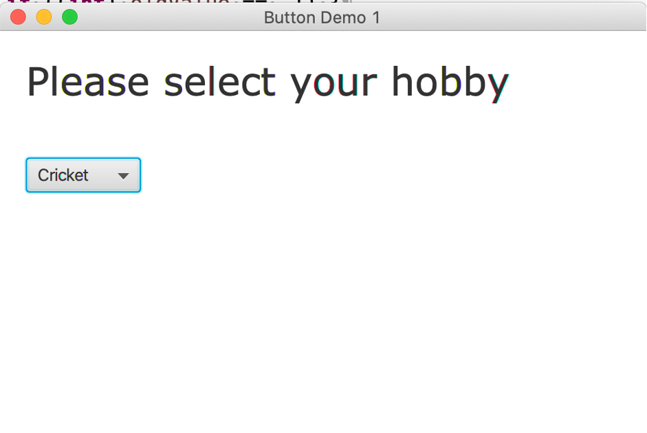 Programming for beginners: JavaFX: ChoiceBox