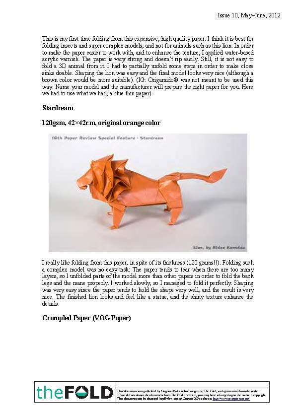 Origami The Fold Magazine 10 - Ruby Book Origami