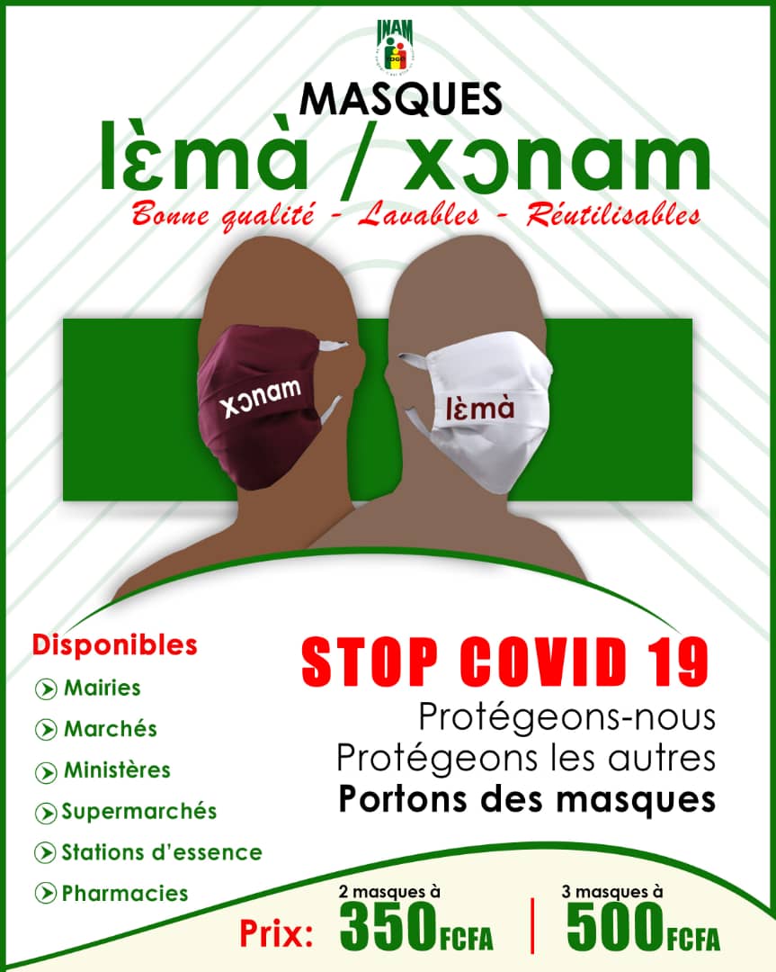 Covid-19 : L’INAM met sur le marché des masques "Léma" ou "Xonam" - GAPOLA