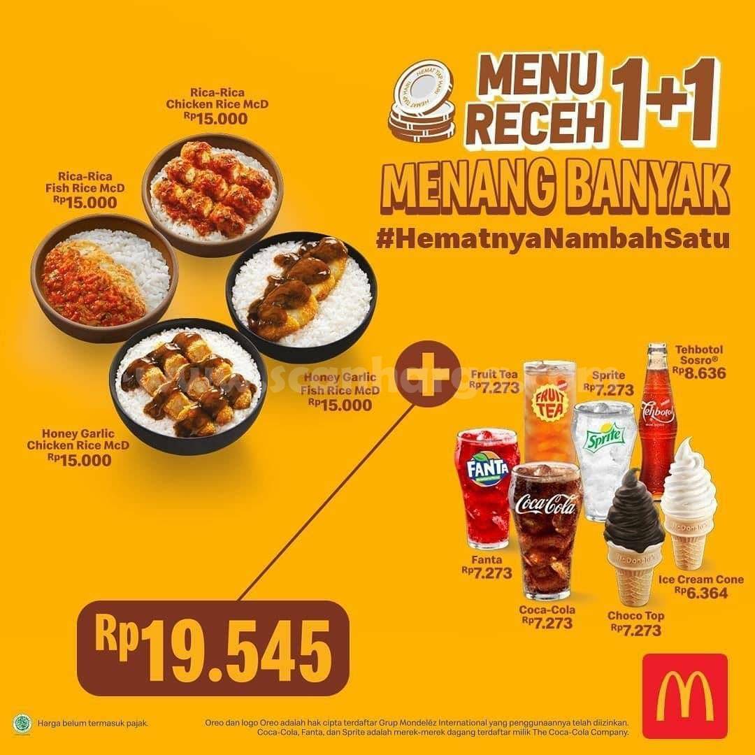McD Promo Menu Receh 1+1 Menang Banyak Beli 2 Lebih Hemat! - scanharga