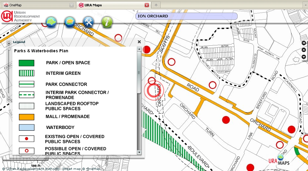 OneMap.sg: Services Icon - URA Maps