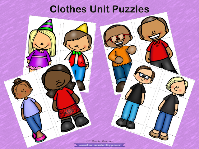 ESL/EFL Preschool Teachers: Clothes Unit Games and a Book for ...