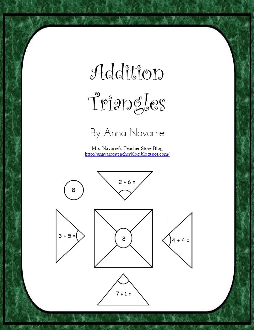 Mrs. Navarre’s Teaching Blog: Addition Triangles