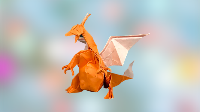 Diagram Pokemon Charizard-Saku B - Ruby Book Origami