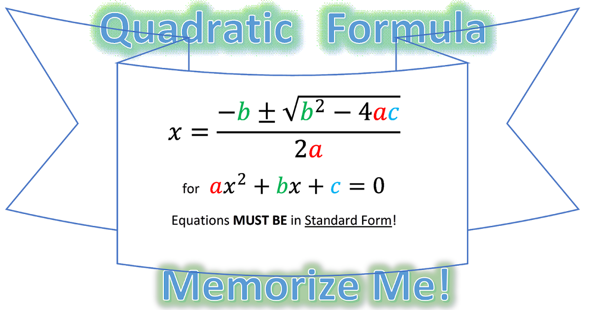 Algebra I @ Field School: Using the Quadratic Formula