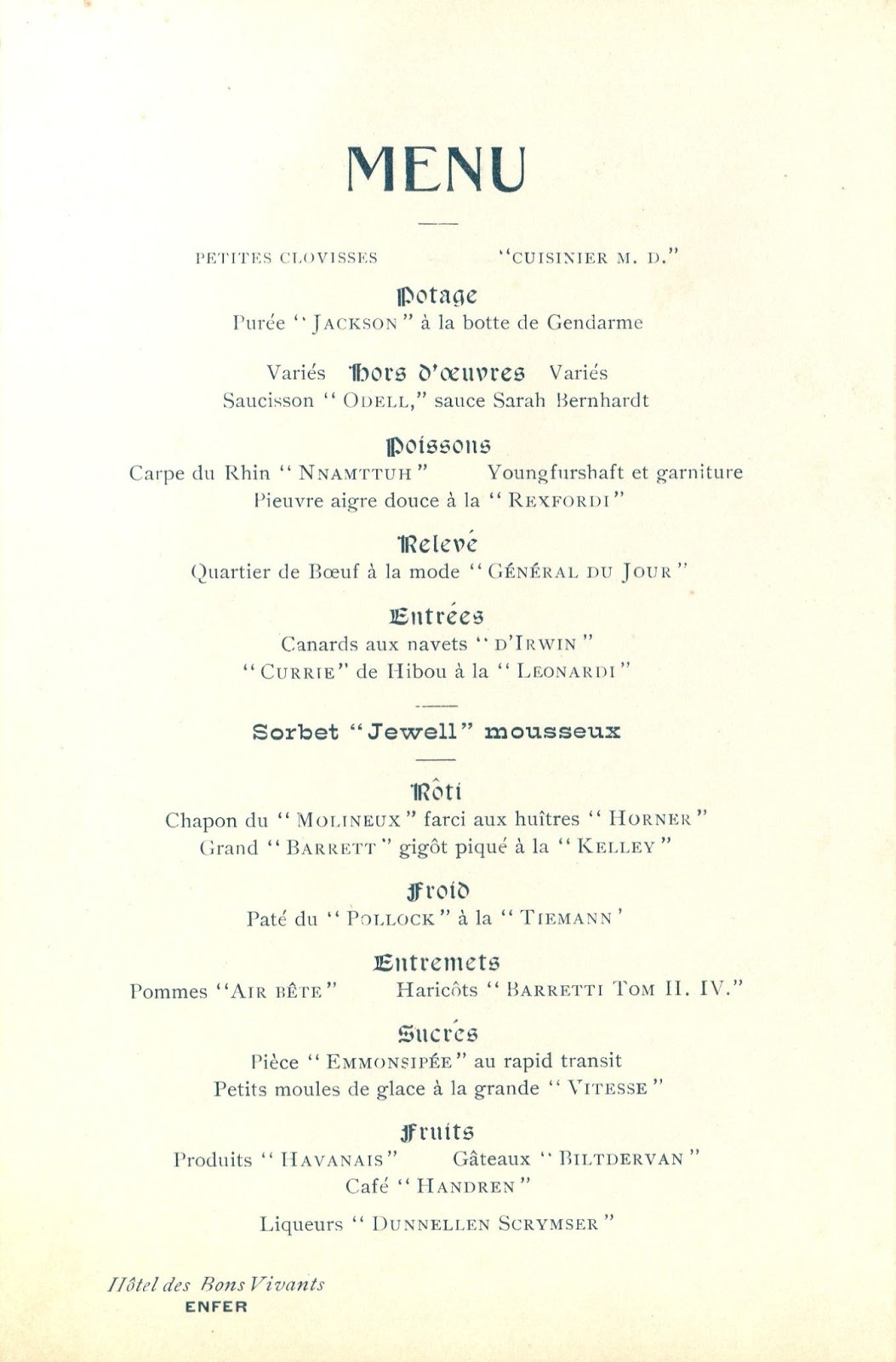 The American Menu: Returning to the Hellhole