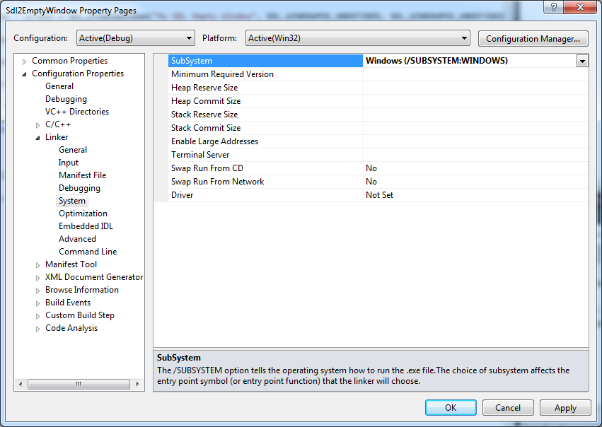 Programmer's Ranch: SDL2: Setting up SDL2 in Visual Studio 2010