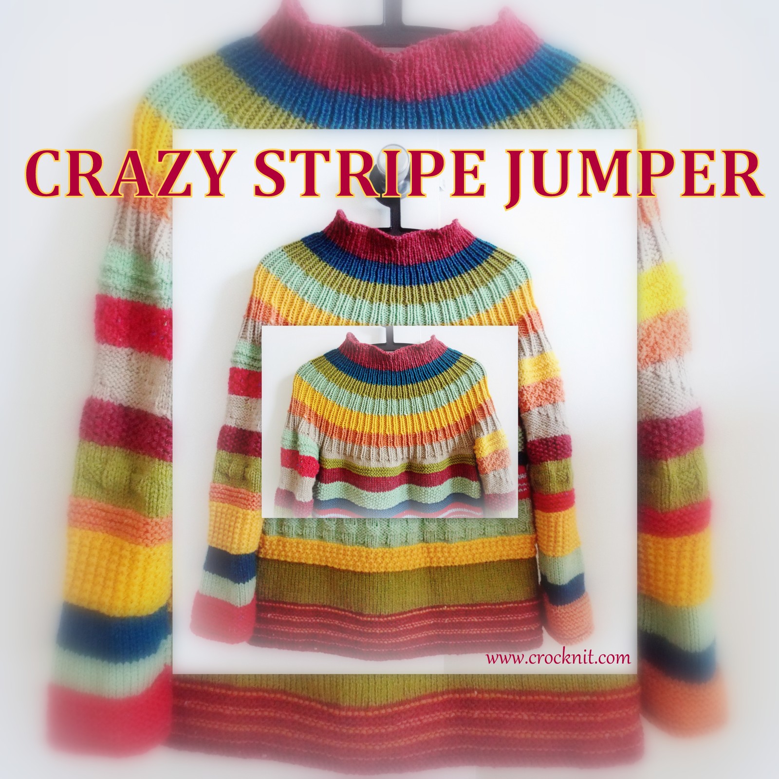 MICROCKNIT CREATIONS: Knit me a CRAZY STRIPE JUMPER