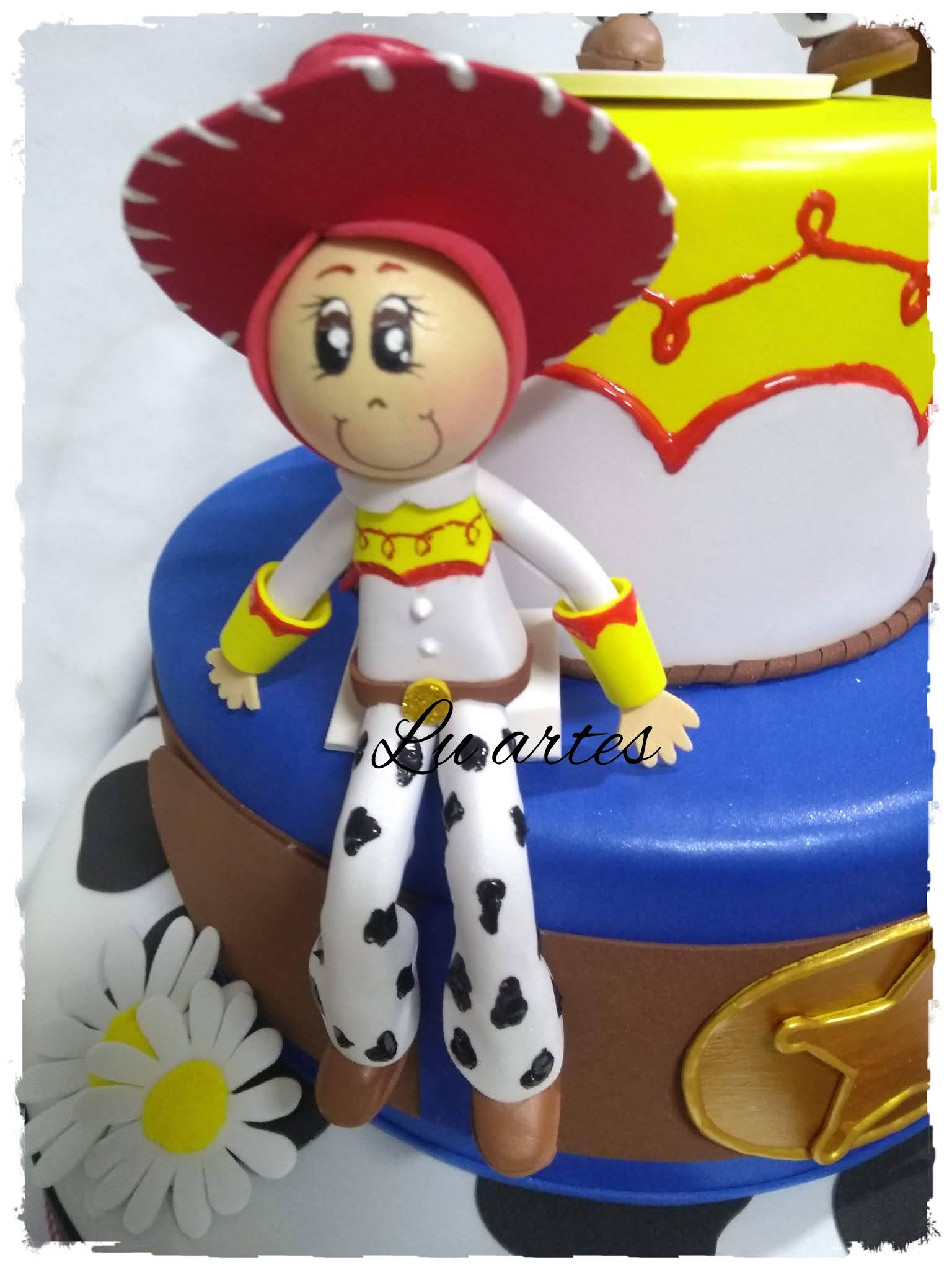 Lu artes: Topo de bolo em EVA tema Jessie toy story