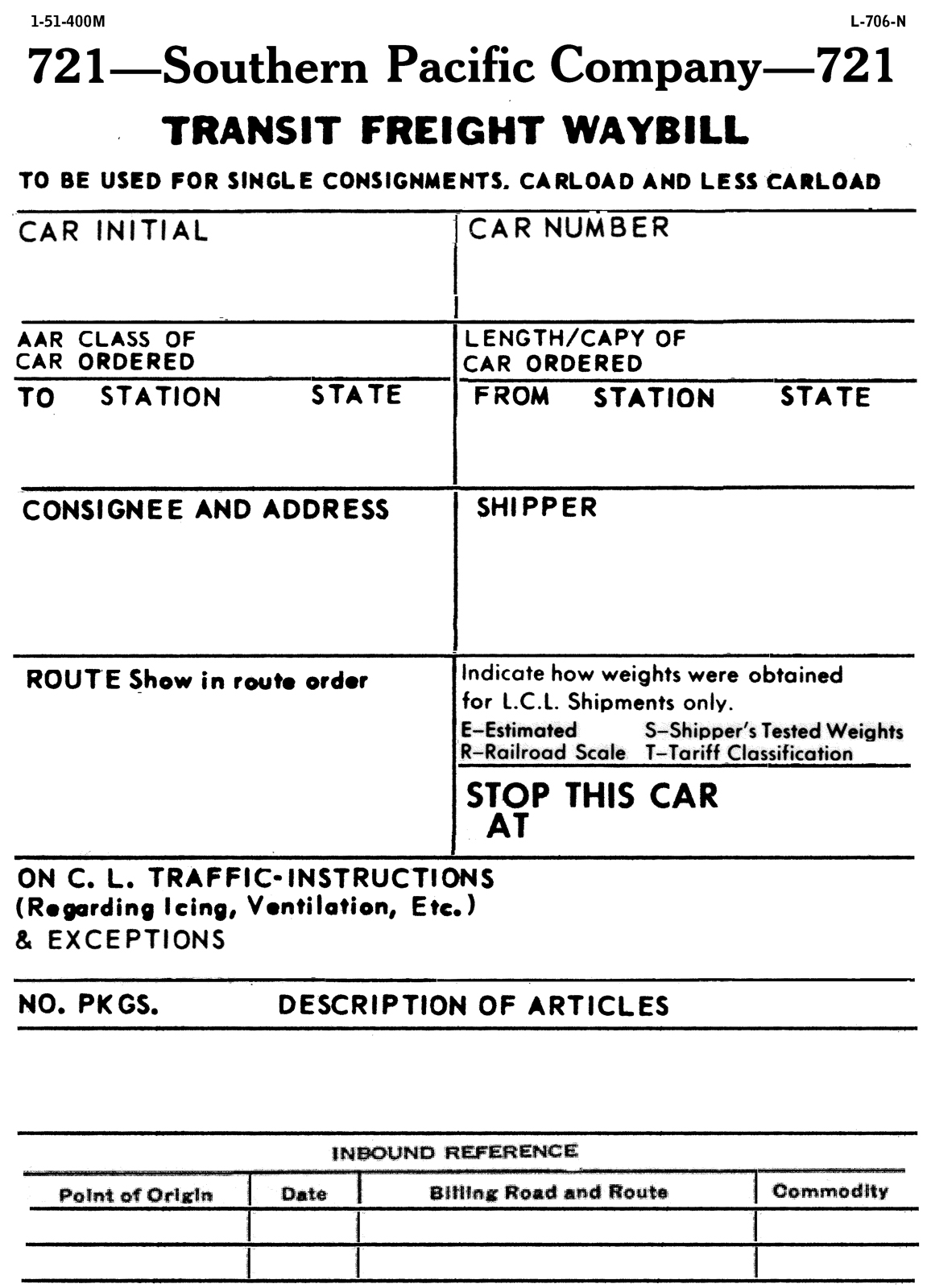 modeling the SP: Waybills, Part 52 — in-transit bills, model