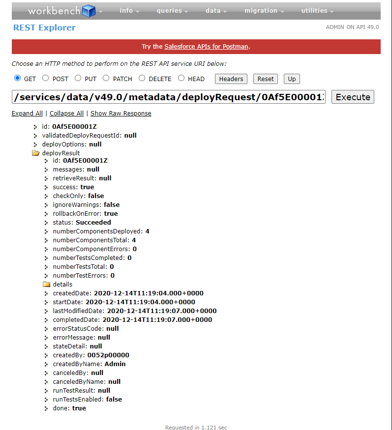 SF DevOps: How to find deployed Components in an Org with Deployment ID?