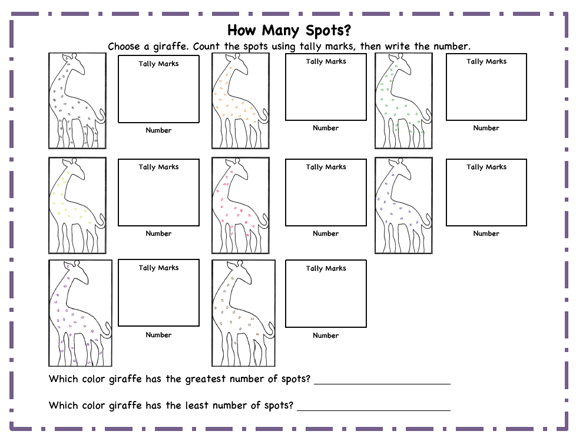 Bookish Ways in Math and Science: Math Freebie - How Many Spots?