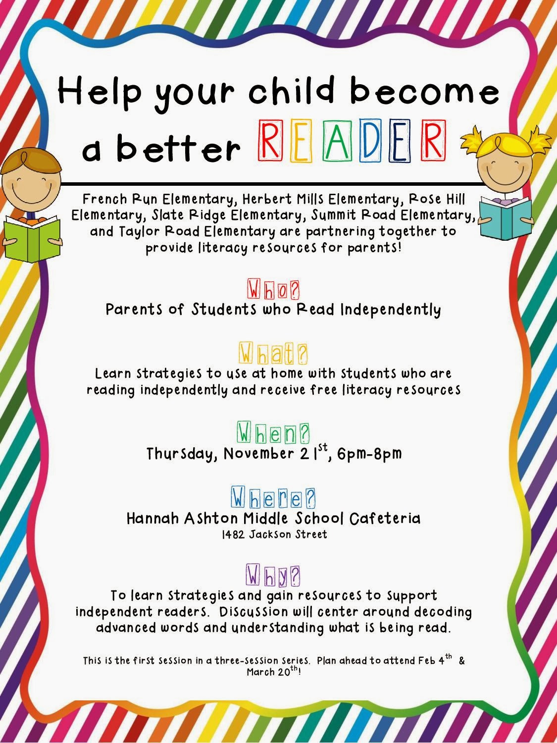 Lang Logistics: Parent Literacy Night