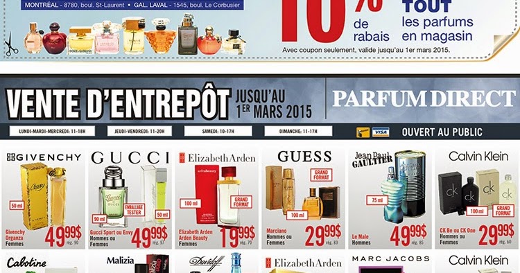 Parfum Direct Vente d'entrepôt Coupon 10%