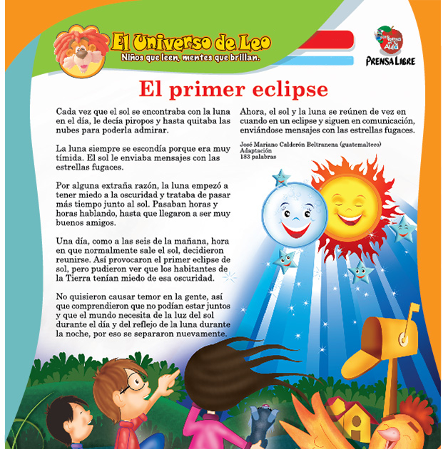 Biblioteca Escolar: Luis Muñoz Rivera, Mayagüez: Cuento "El primer eclipse"