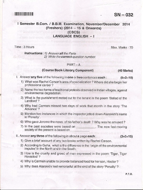 Bangalore University B.com.B.B.M.LANGUAGE ENGLISH-I Nov/Dec 2014 ...