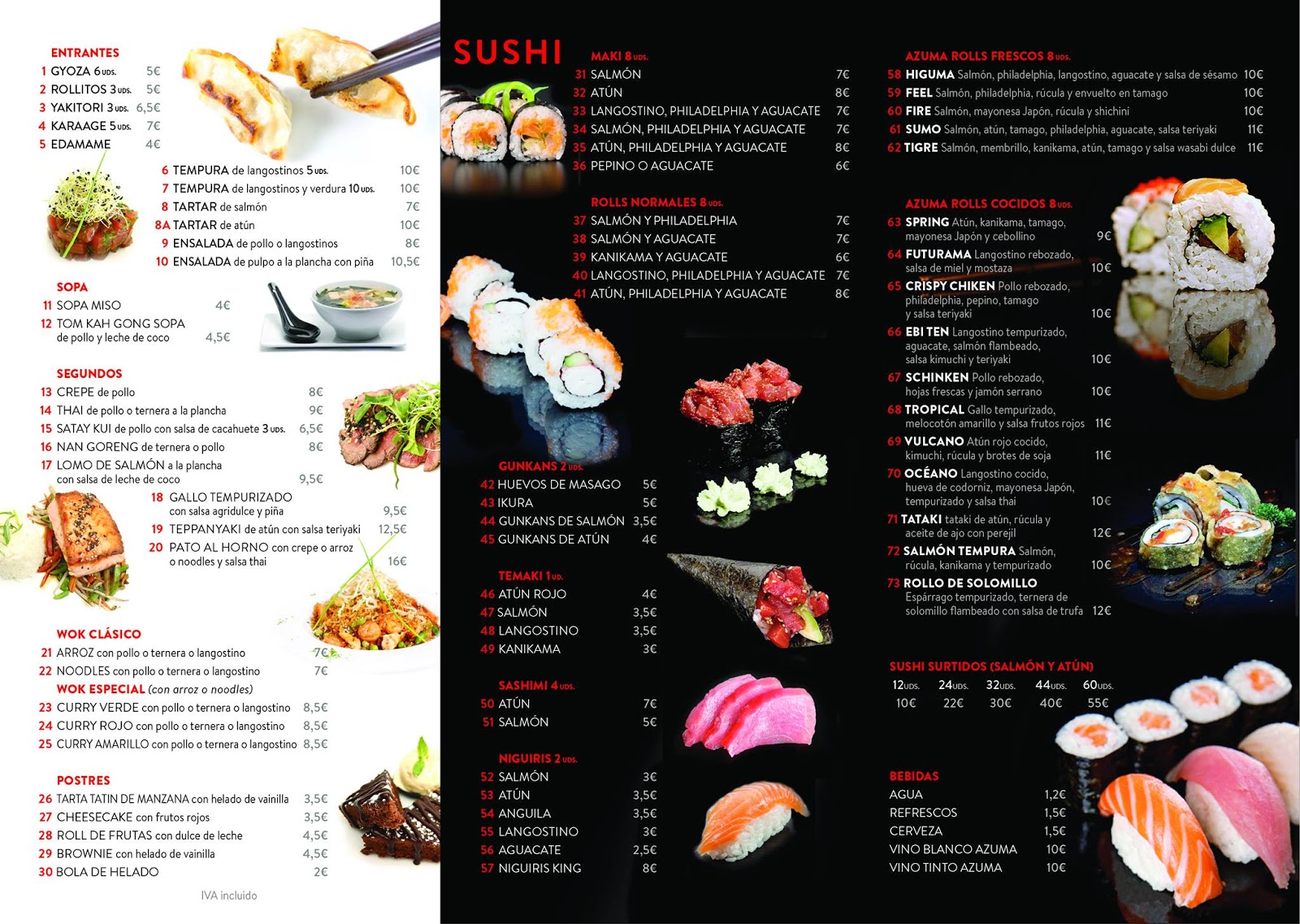 Restaurante Azuma Inca; Thai Fusion i Sushi Bar ~ Millorant Inca