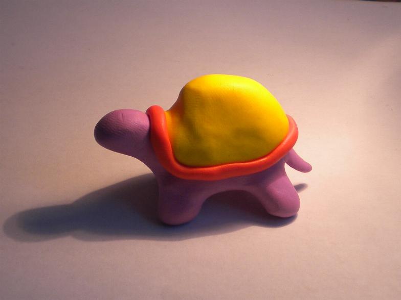 Modelina - figurki i zabawki: Żółw z modeliny krok po kroku
