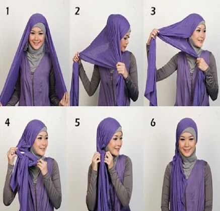 Tutorial Hijab Pashmina Kaos Simple