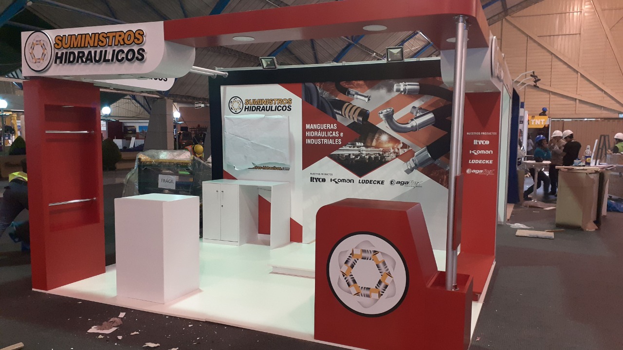 Diseño de stand realizados para la empresa Plus btl