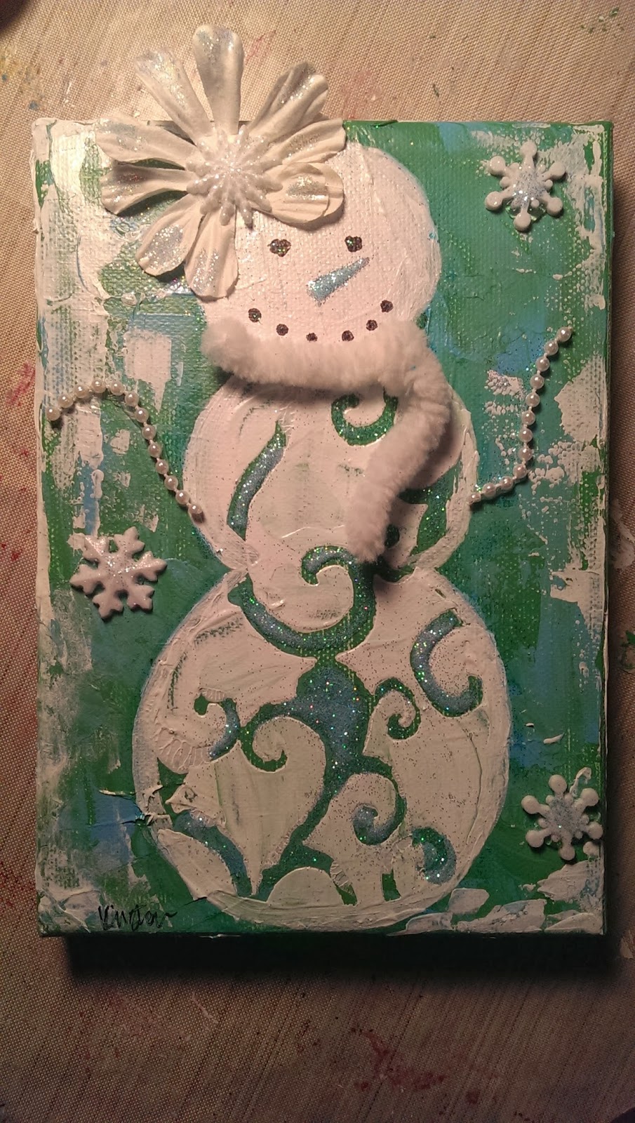 StencilGirl Talk: Snow lady!