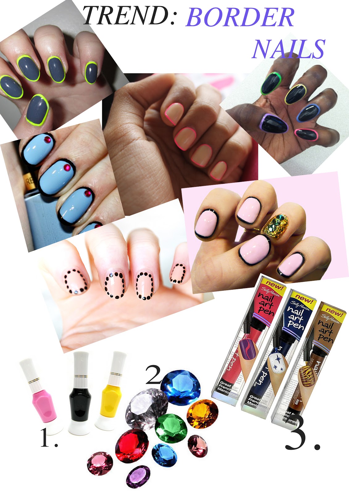 Beauté Gazette: Nail Trends: Border Nails