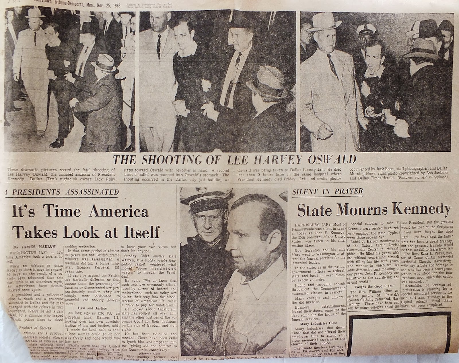 Vintage Johnstown: November 25, 1963: FINAL RITES FOR SLAIN CHIEF