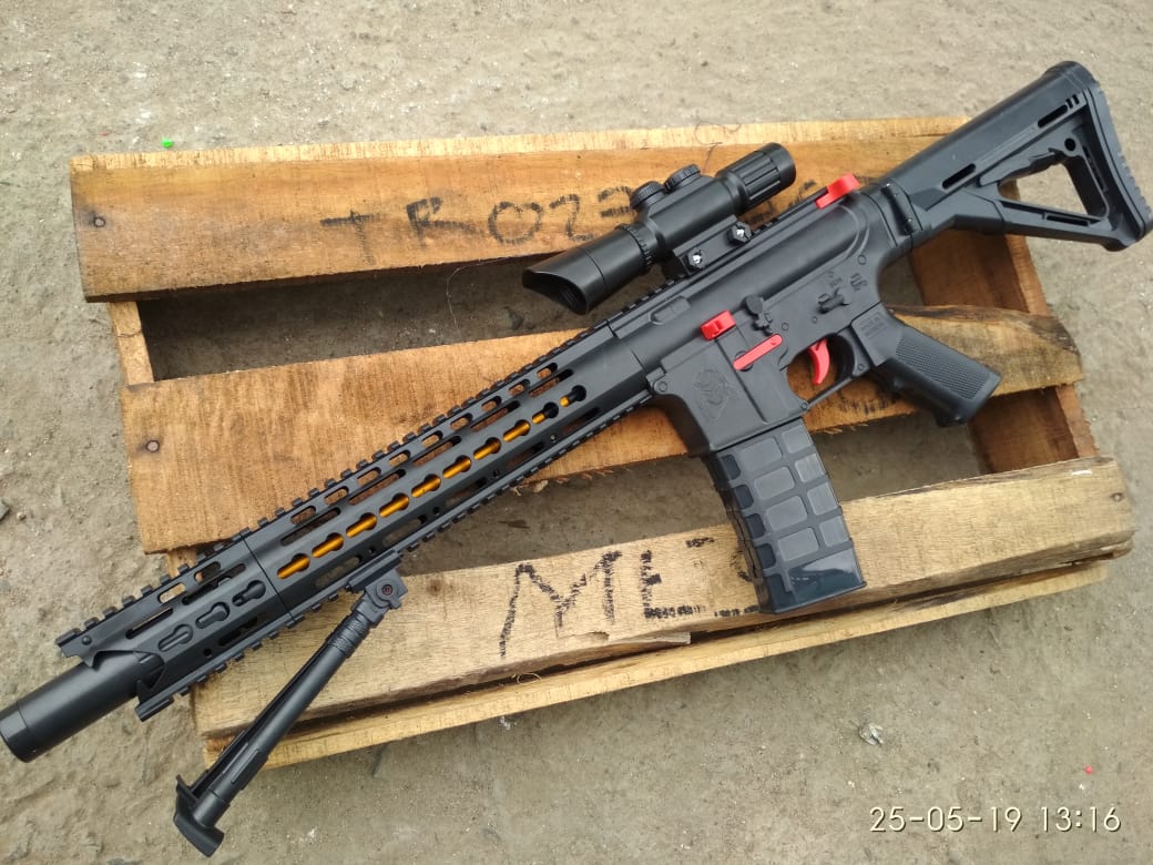 airsoft gun m4 wirecutter predator zoom scope