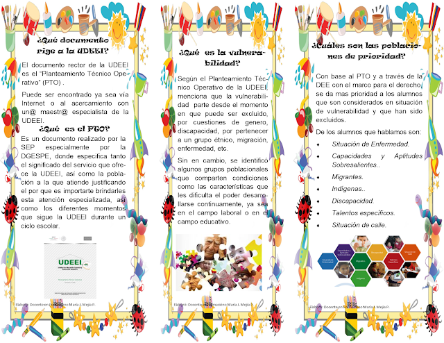 Campaña Informativa de Inclusión Educativa: Tríptico de alumnos en ...
