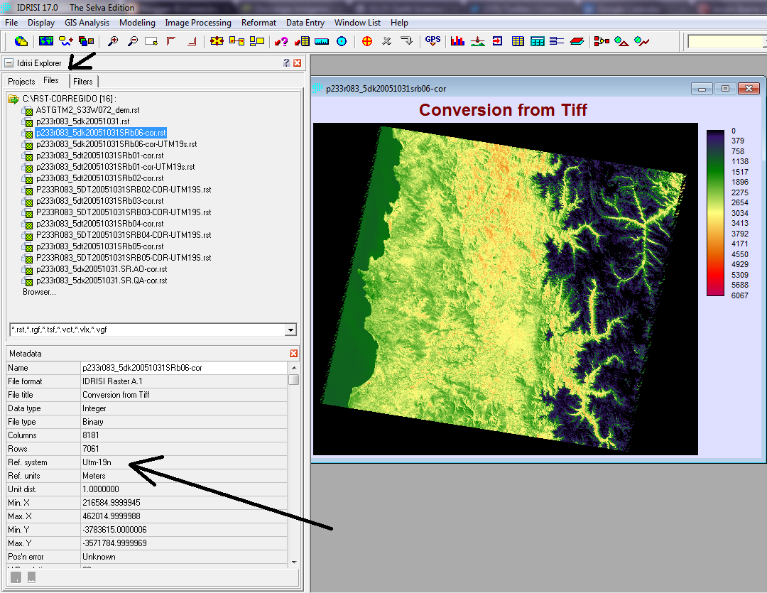 IDRISI: Script para proyectar y recortar imágenes