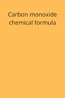 Carbon monoxide chemical formula