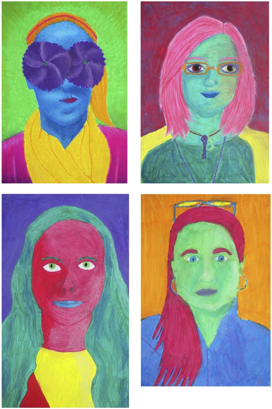 The Rolling Artroom: Pop Art Self Portraits 7-12 General Art