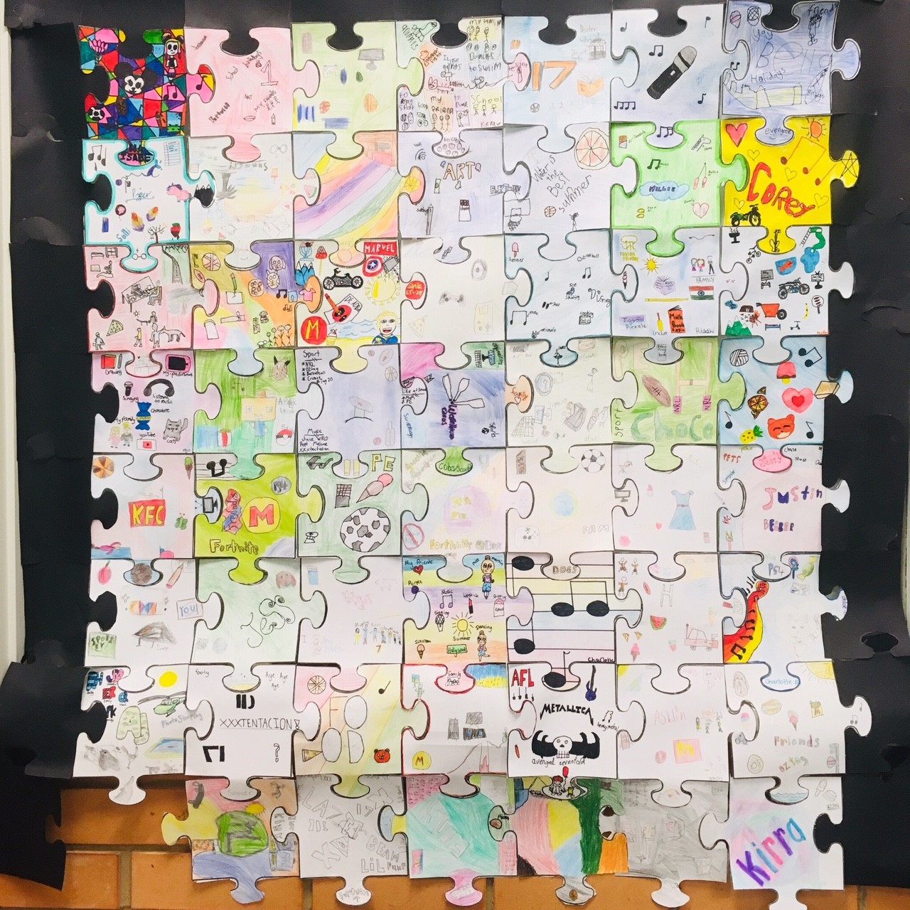 Fraser PS Year 5/6 Blog-space : We All Fit Together art display
