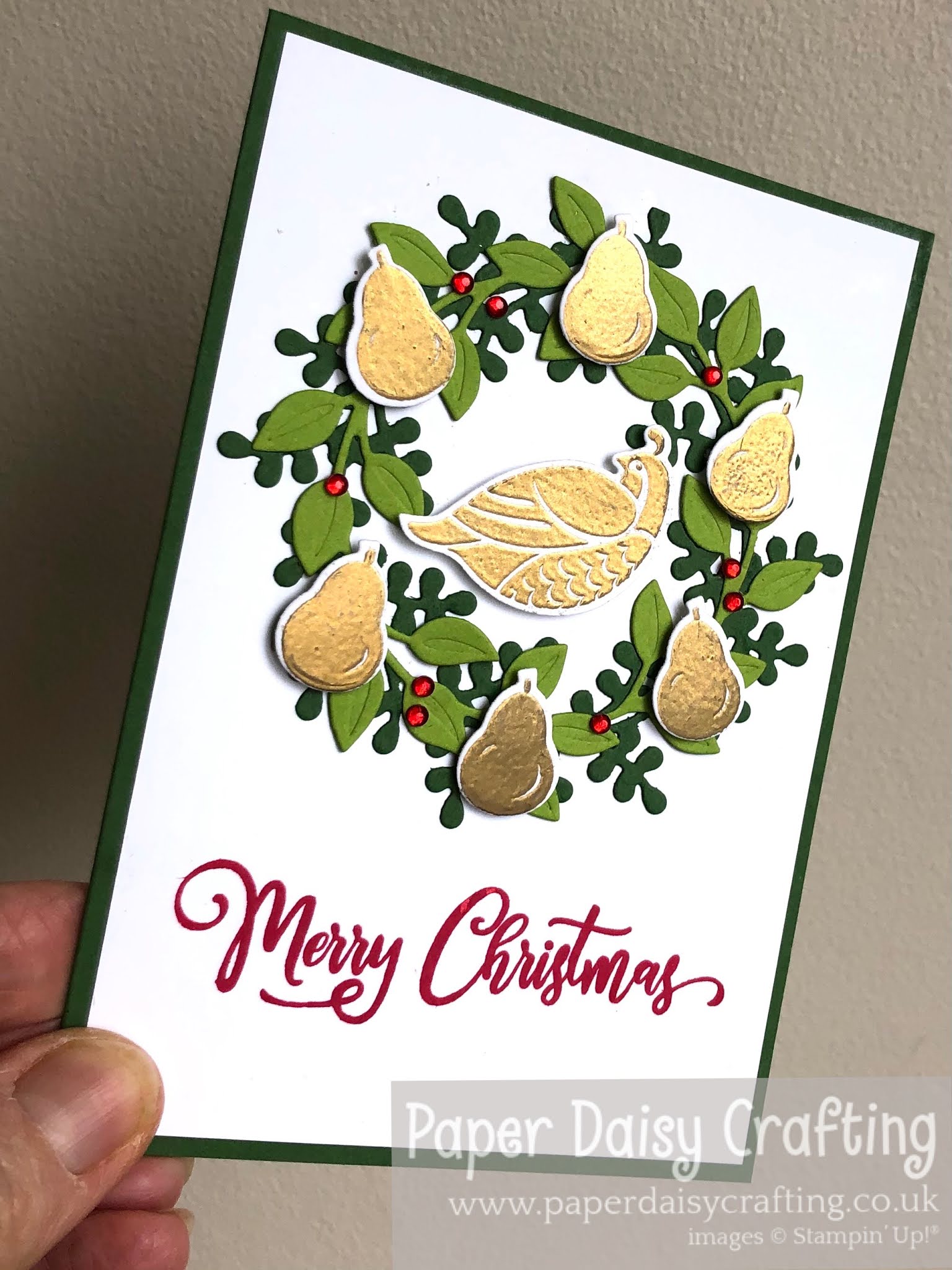 Paper Daisy Crafting: A Partridge in a Pear Tree Christmas Card, Video ...