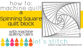Piece N Quilt: How to: Machine Quilt a Spinning Square Motif on a ...