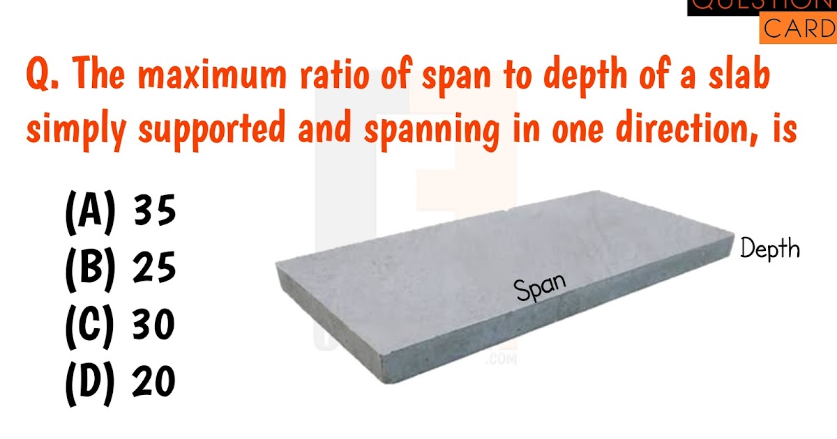 The Maximum Ratio Of Span To Depth Of A Slab Simply Supported And the-maximum-ratio-of-span-to-depth-of-a-slab-simply-supported-and