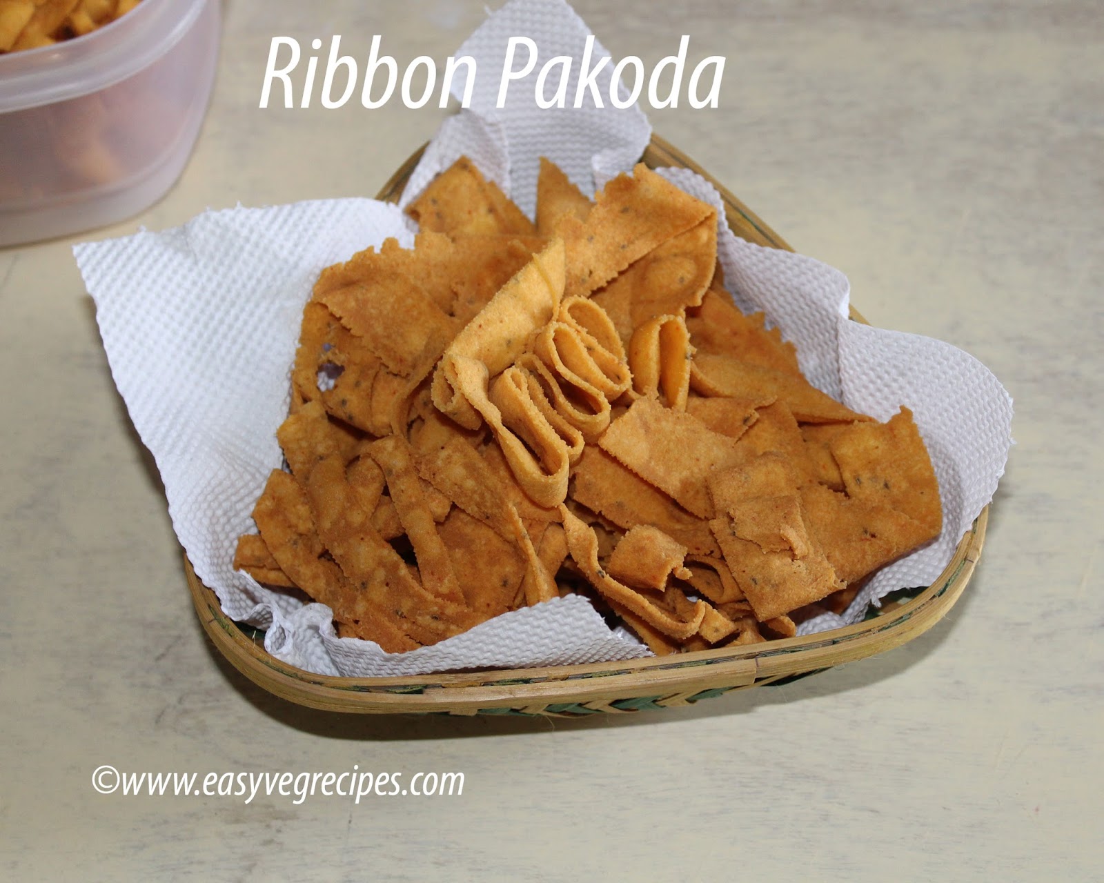 Ribbon Pakoda Recipe -- How to make Ribbon Pakoda - E.A.T. easyvegrecipes