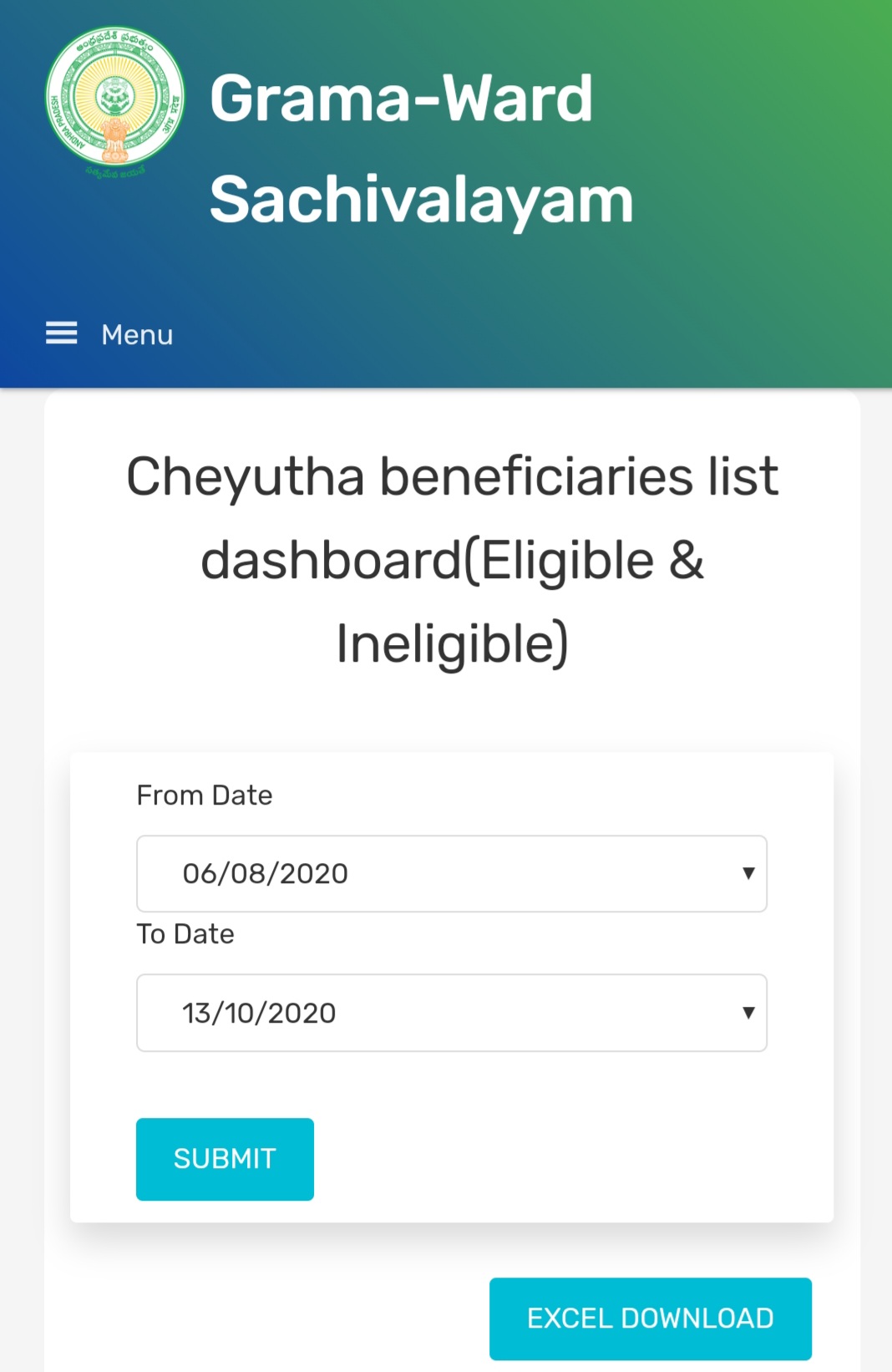 How to check YSR Cheyutha eligible list ineligible list - Website for ...