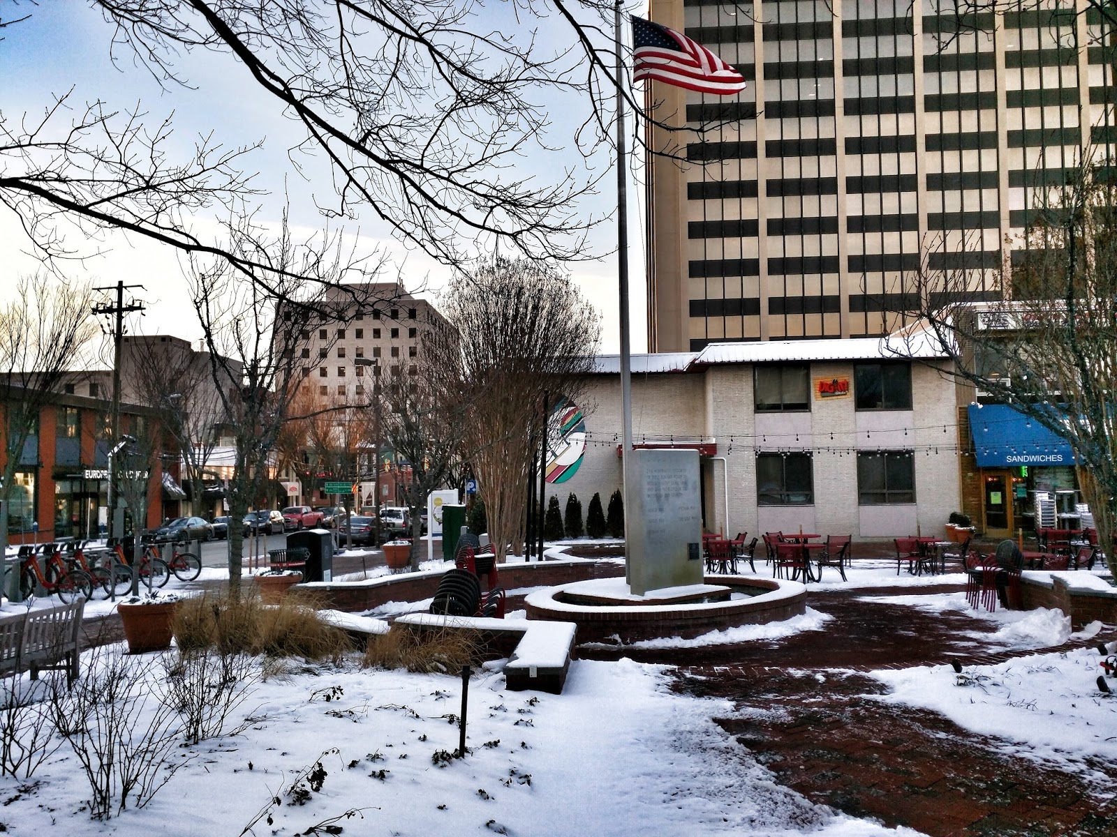 Robert Dyer @ Bethesda Row: Snow in downtown Bethesda (Photos)