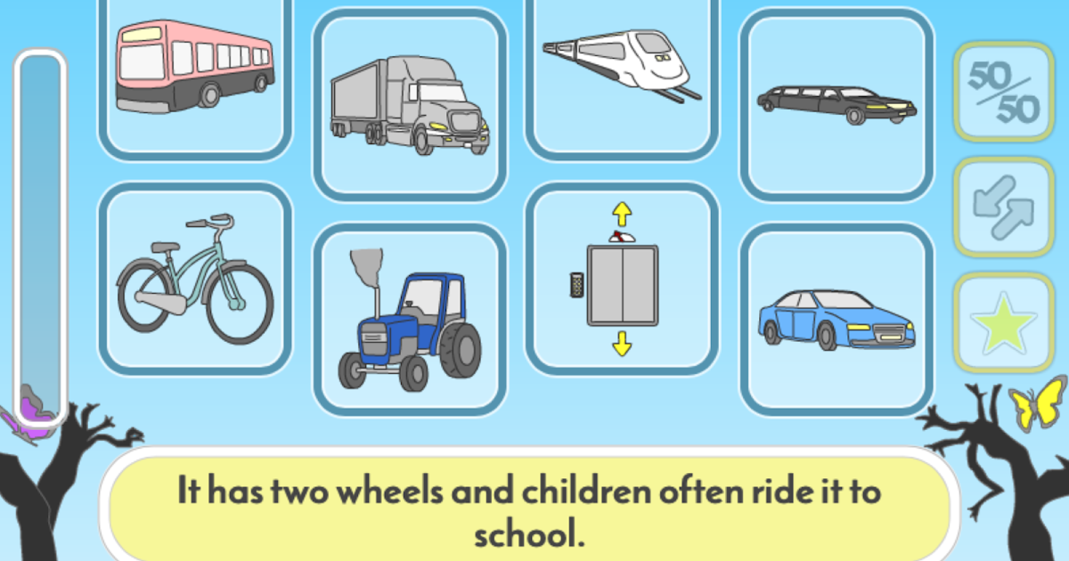 ENGLISH CORNER 4th grade: READ AND GUESS THE TRANSPORT