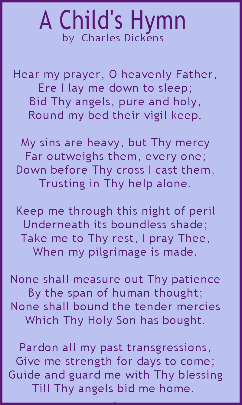 Home Is Cool 101: A Child's Hymn - by Charles Dickens (Poetry Month)