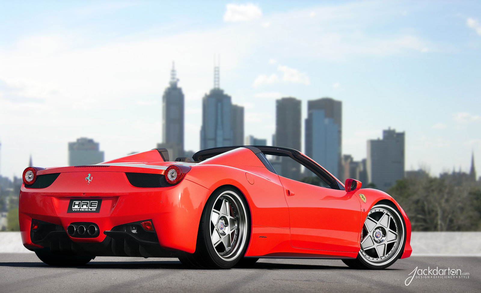 F458 Italia with Vintage F40-like Wheels by HRE : ebeasts.com