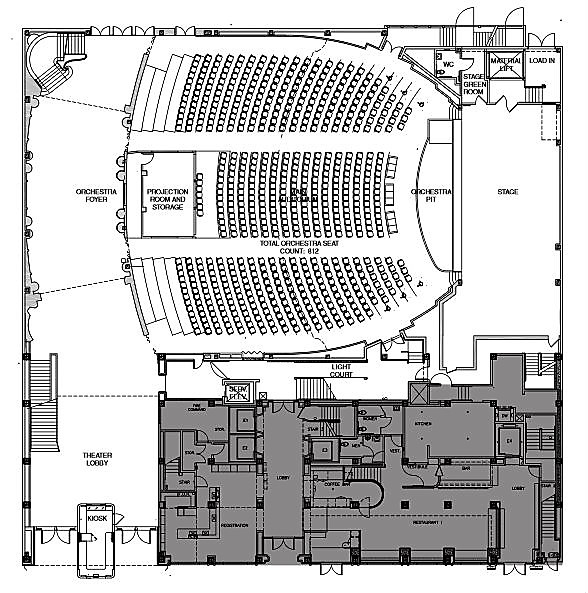 Los Angeles Theatres: United Artists Theatre: stage and stage basement