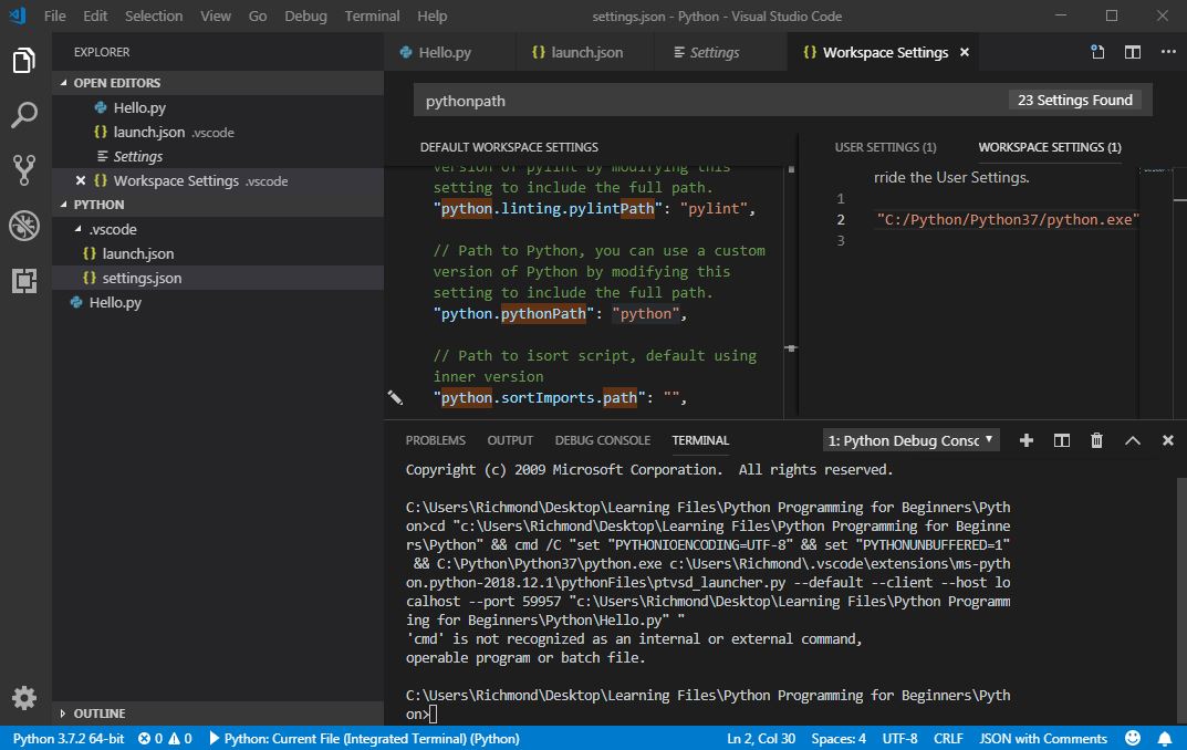 Python Programming for Beginners- Visual Studio Code Integration - Code Exploit Cyber Security