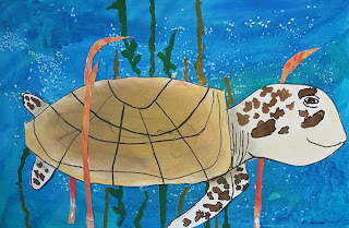 MaryMaking: Sea Turtle Collages