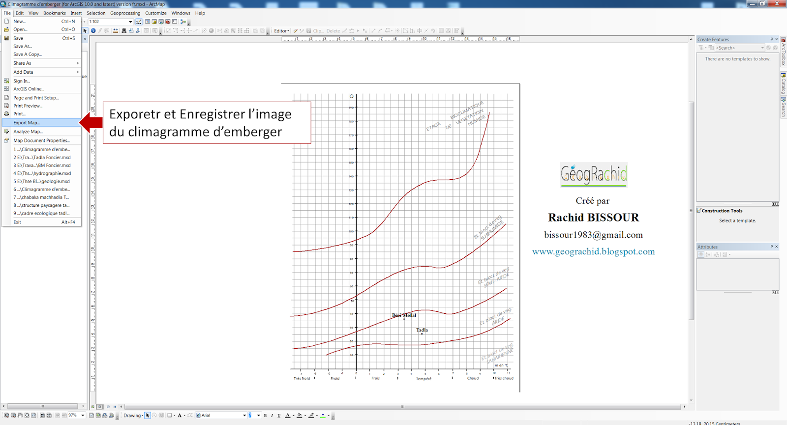 Citer les stations climatiques dans le Climagramme d'Emberger ...