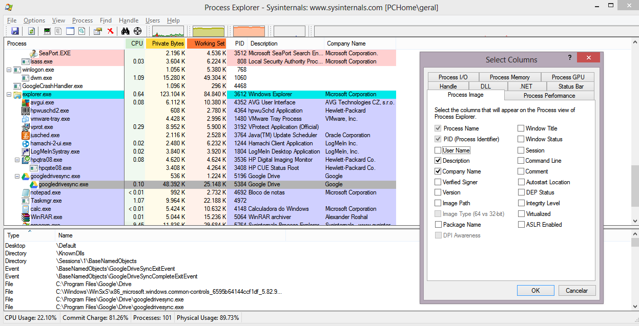 Mega Dicas Info: Process Explorer - Mais do que um Gerenciador de Tarefas