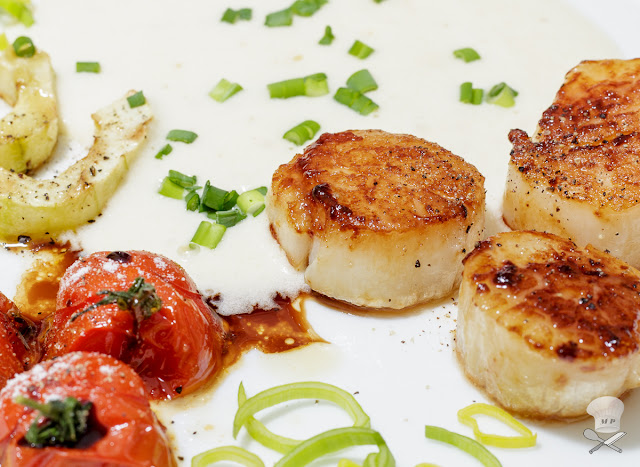 Food & Kitchen-Fun: Scallops with Potato-Espuma - Scallops mit ...