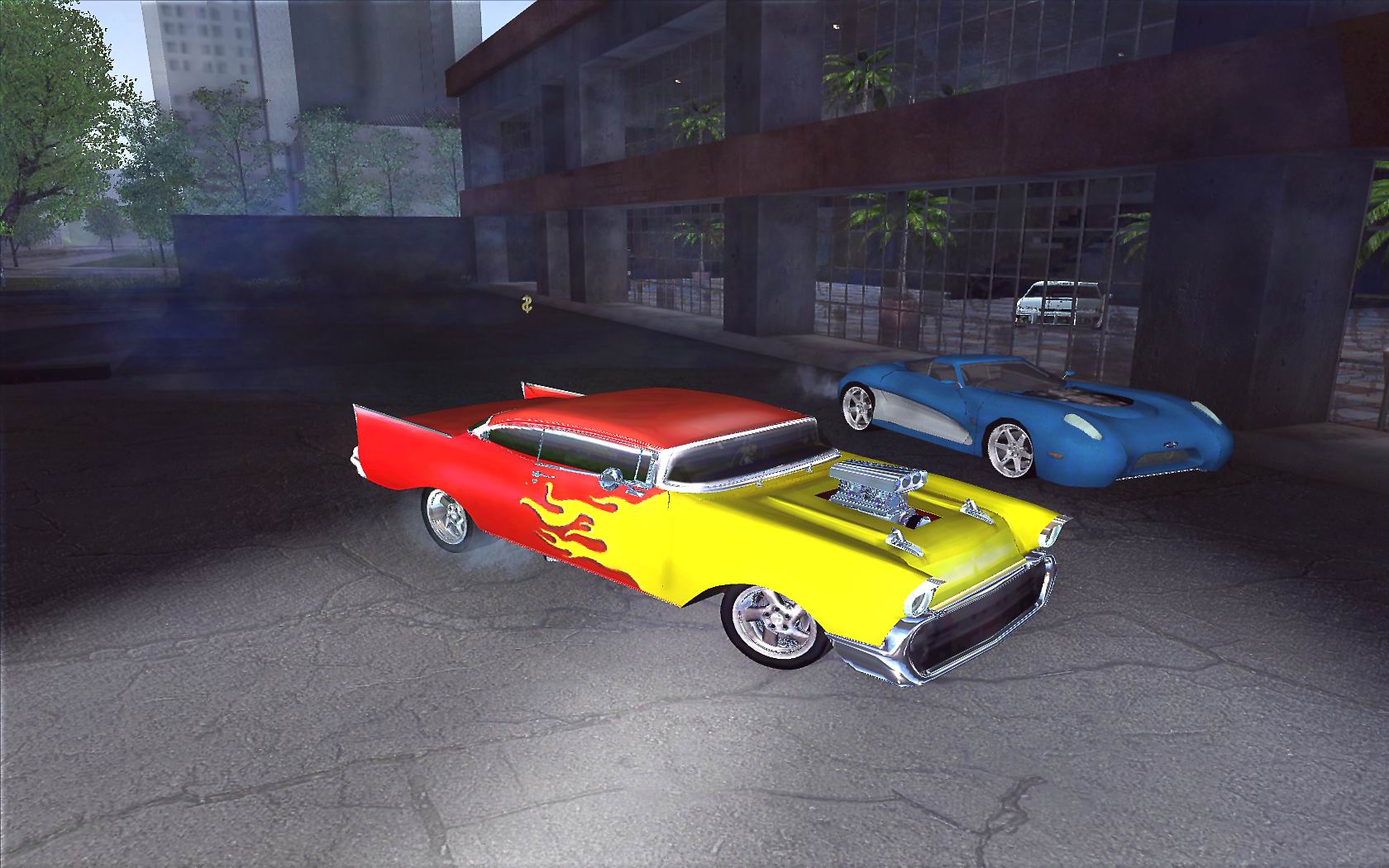 GTA SA CARS: 1957 Chevrolet Bel-Air Bomber BFS HD in game.